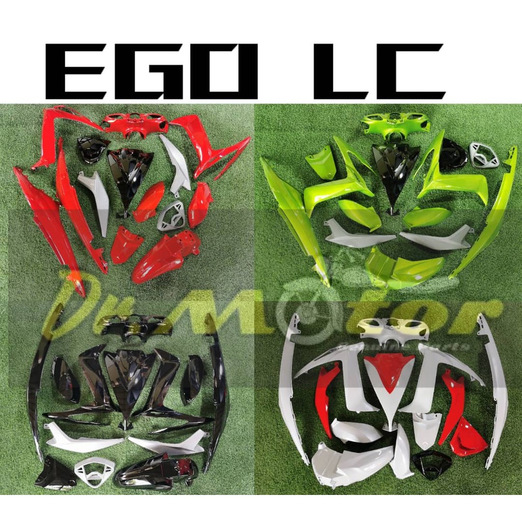 YAMAHA SCOOTER EGOLC EGO LC COVERSET COVER SET BODY CAVER KAVER KOVER BODY SET COMPLETE WHITE ...