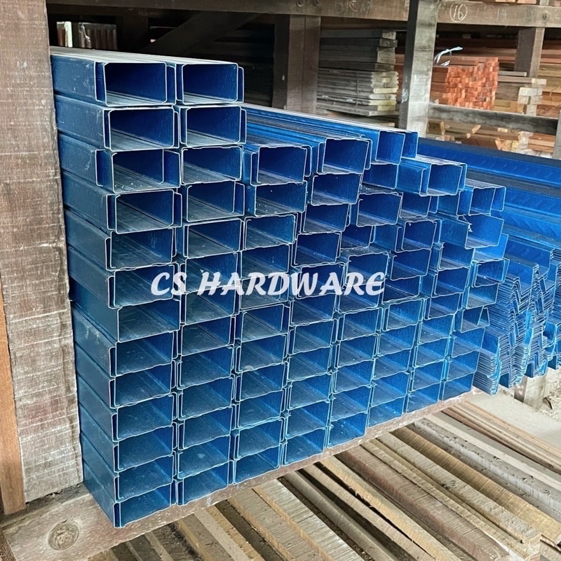 6.5 feet (2meter) C Channel Biru / Batten Blue Besi Bumbung Rak Bunga ...