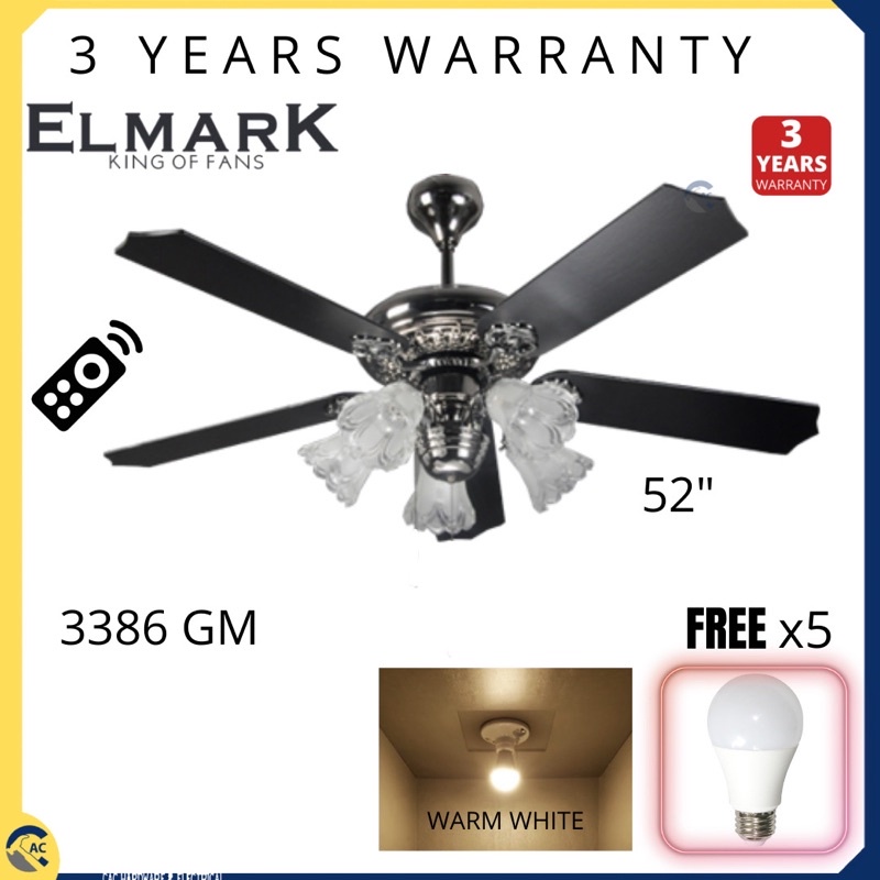 Elmark Ceiling Fan With Light Malaysia | Shelly Lighting
