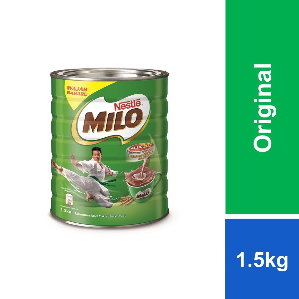🔥milo🔥 nestle nestle milo activ-go chocolate malt powder tin 1.5kg ...
