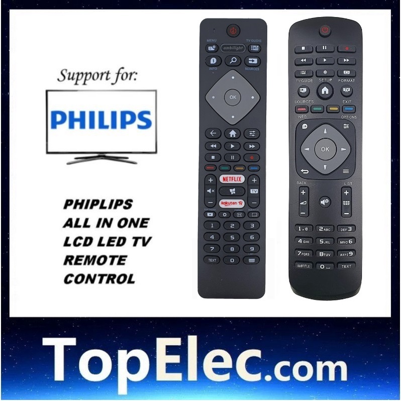 Philips LCD/LED TV Remote Control Replacement - ( L1725 / L1285V ) (L2009 / L2009V) | Shopee ...