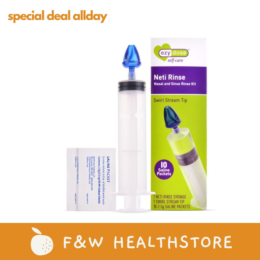 Ezy Dose Self-care Neti Rinse Kit ( 1 Neti Rinse Syringe + 1 Swirl ...