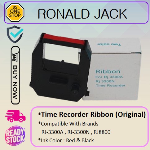 RONALD JACK 100%ORIGINAL TIME RECORDER RIBBON/RIBBON/PUNCH CARD RIBBON ...