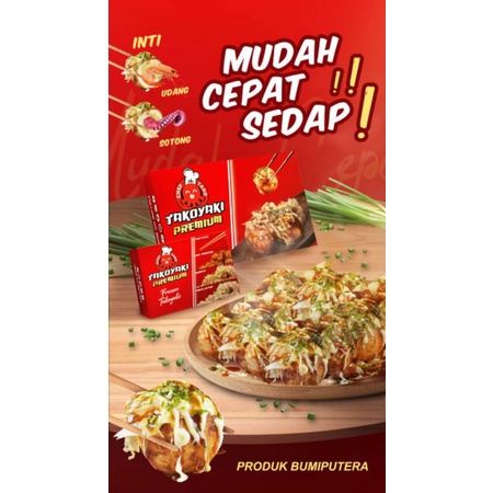 Chef Tako [Premium Takoyaki] Cekodok Jepun Inti Udang Sotong + Bonito ...