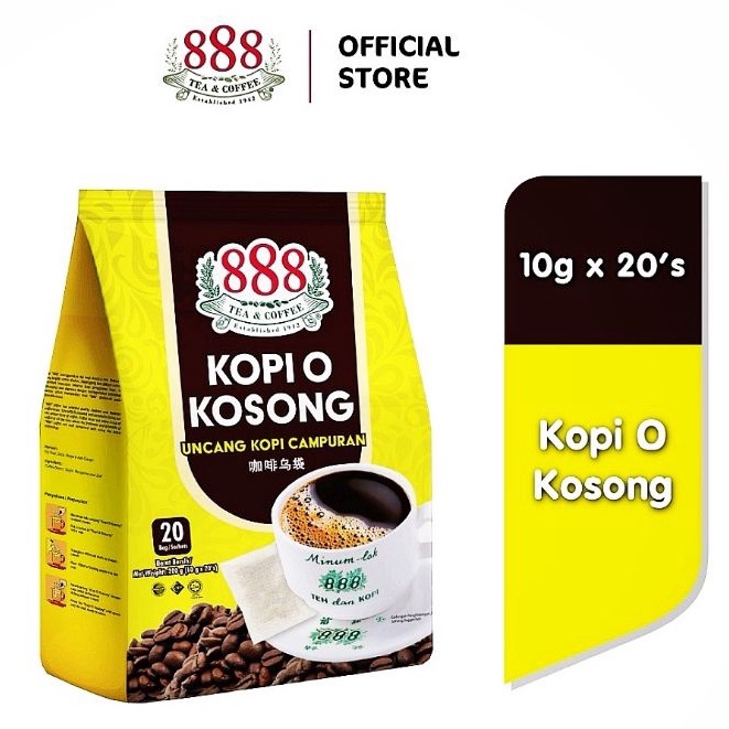 888 Black Coffee / Kopi O Kosong (10g x 20's) | Shopee Malaysia
