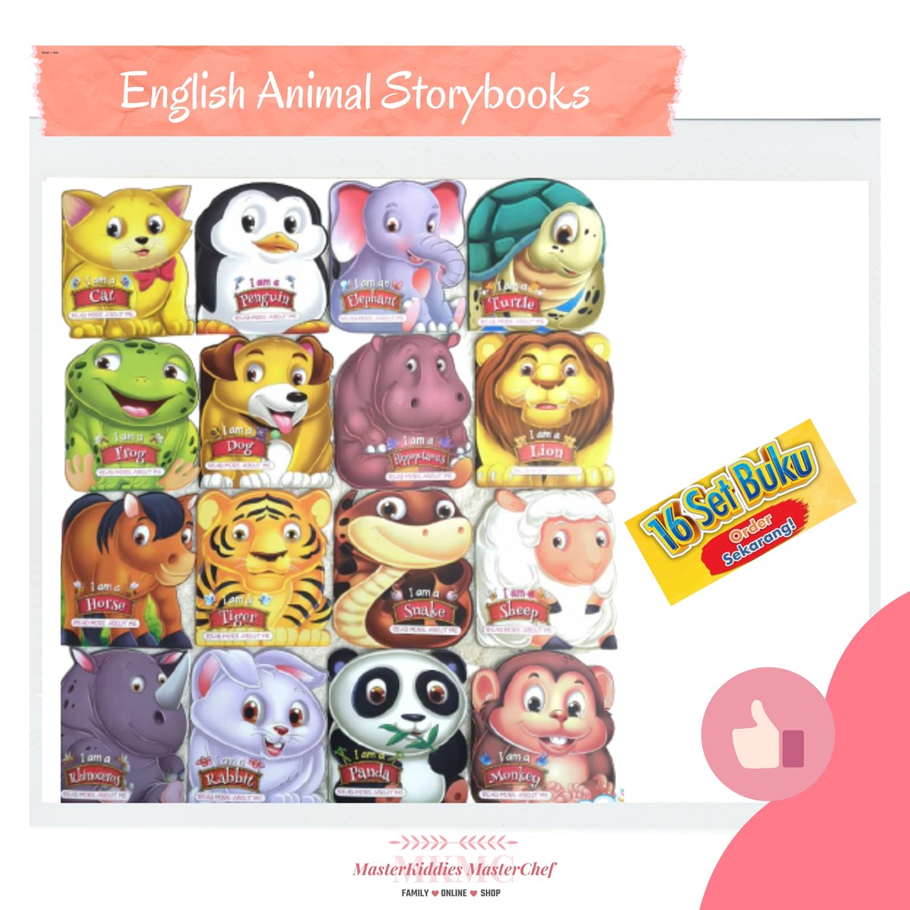 English Storybook Animals (16 Books) | Shopee Malaysia
