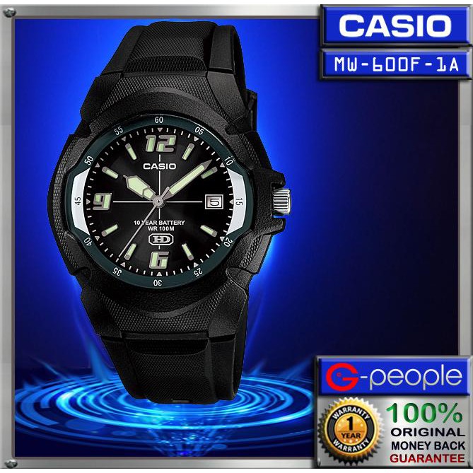 CASIO MW-600F-1AV / MW-600F-1A / MW-600F ANALOG SPORT WATCH 100% ...