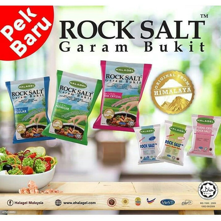 HALAGEL Himalaya Rock Salt Garam Bukit 400g | Shopee Malaysia
