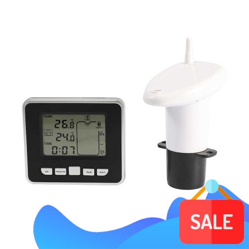 Ultrasonic Water Tank Liquid Depth Level Meter Sensor with LCD Display ...