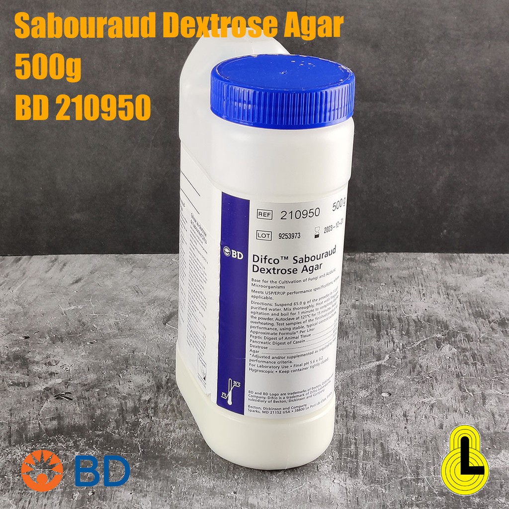Culture Media Sabouraud Dextrose Agar 500g BD 210950 | Shopee Malaysia