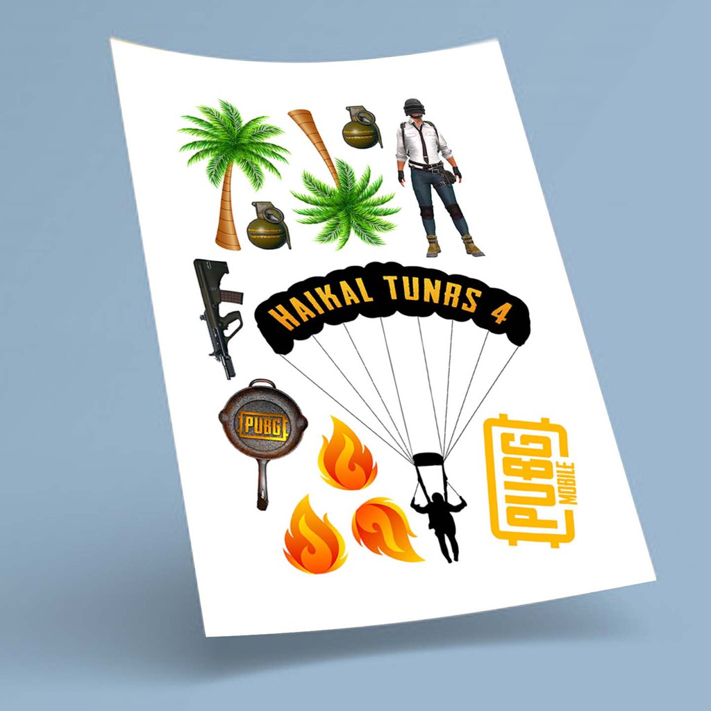 PUBG CUSTOM NAME & AGE [JPEG FORMAT/FILE] [CAKE TOPPER] [PRINT SENDIRI ...