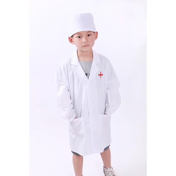 Ready stock Girl Boy Doctor Nurse Medical Uniforms Kids Surgical Cap ...