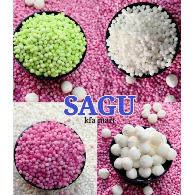 Sagu - putih/merah/hijau/putih kasar | Shopee Malaysia