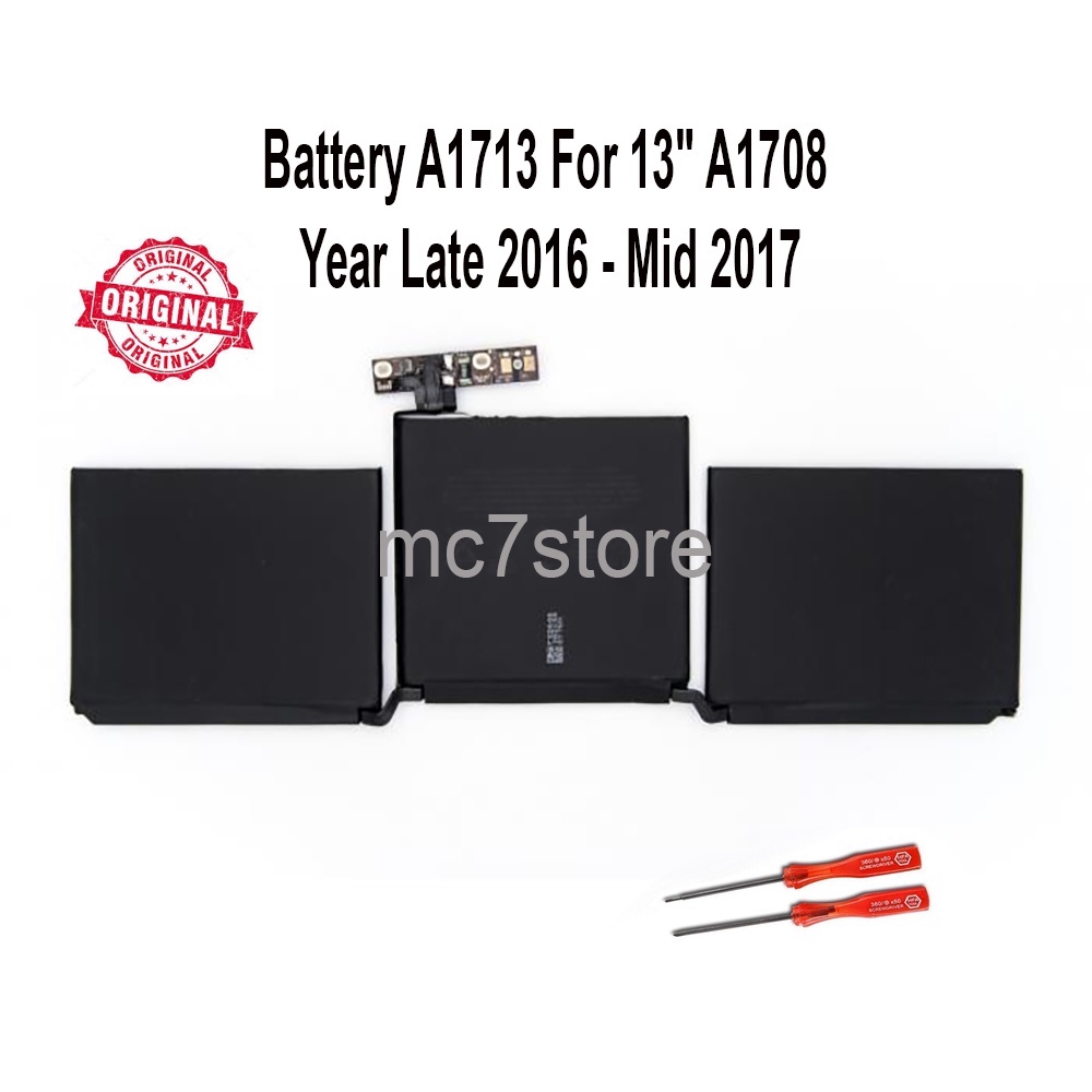 Original Battery A1713 For 13 Inch A1708 Late 2016 to Mid 2017 | Shopee ...