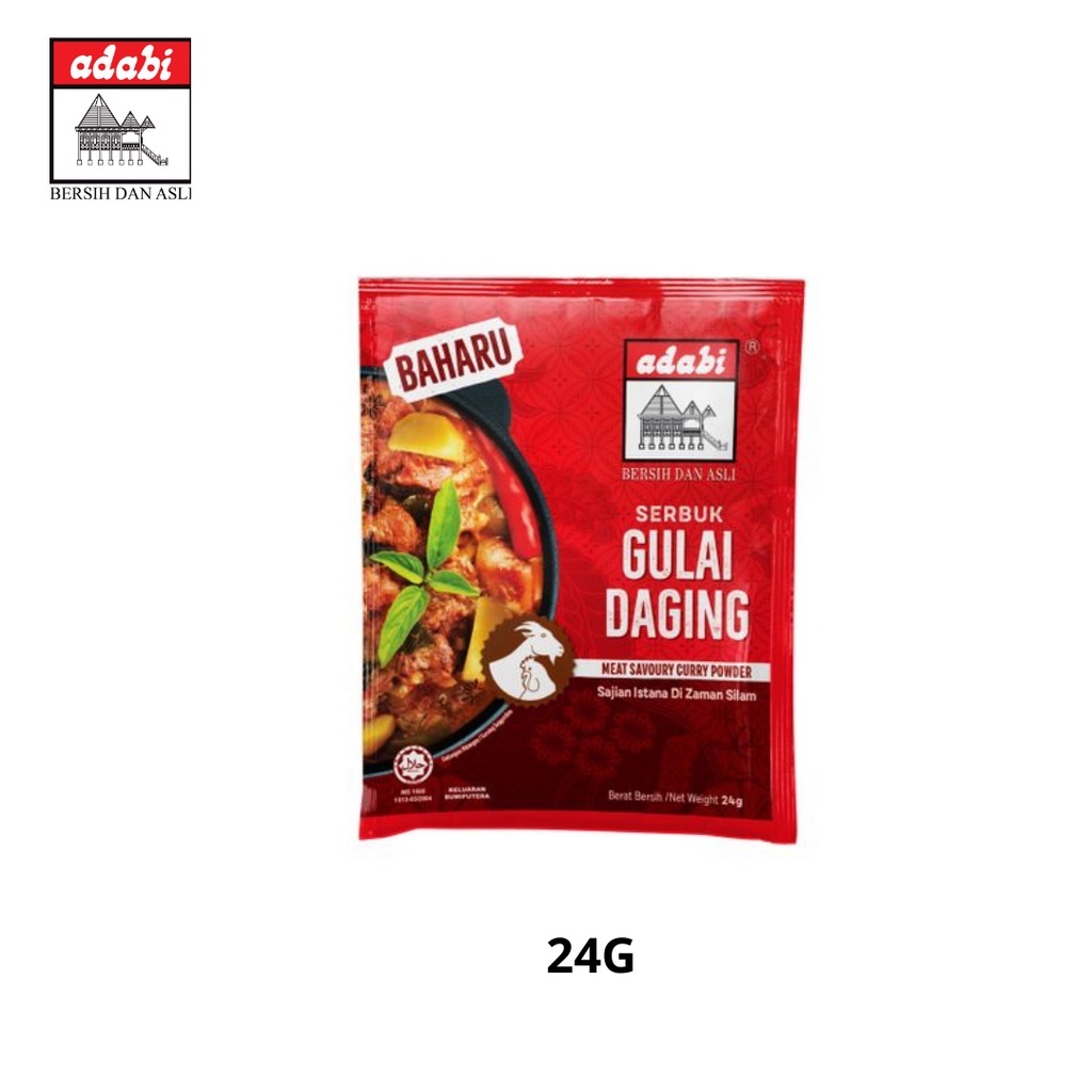 Adabi Serbuk Gulai Daging / Meat Savoury Curry Powder (24g) | Shopee ...