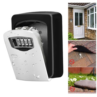 4 Digit AirBnB Door Lock Key Lock Box Wall Mount Safe Security Storage ...