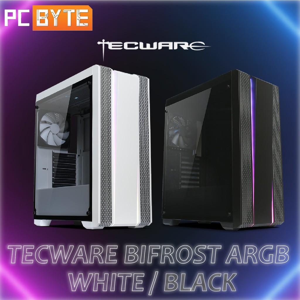 Tecware Bifrost ARGB TG ATX Gaming Case - Black/White | Shopee Malaysia