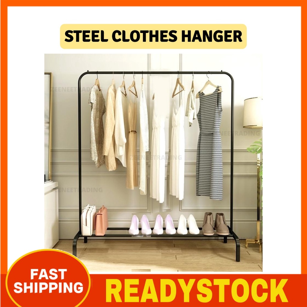 Stainless steel clothes drying rack Cloth Hanger Stand Ampaian Baju ...