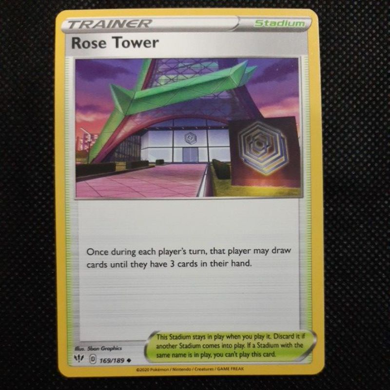 Pokemon Card TCG : Stadium Trainer: Rose Tower 169/189 (NON HOLO) 100% ...