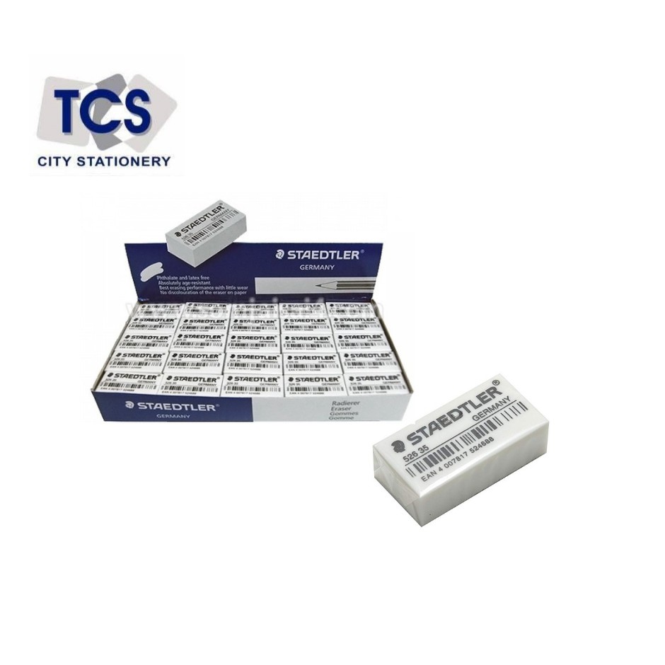 Staedtler Pencil Eraser (Box Of 50pcs) | Shopee Malaysia