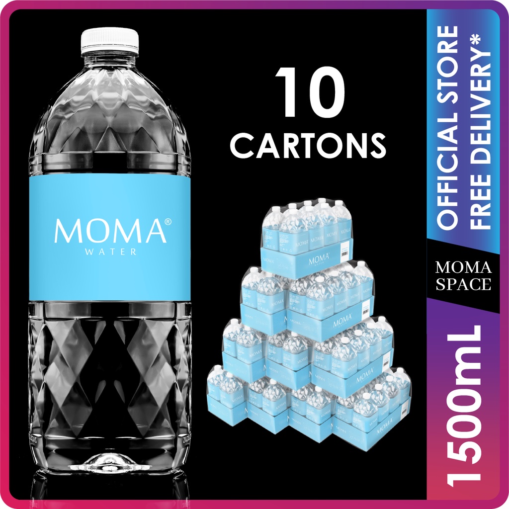 Buy 10 cartons MOMAwater 1500mL (10 cartons x 8 bottles) - Pure ...