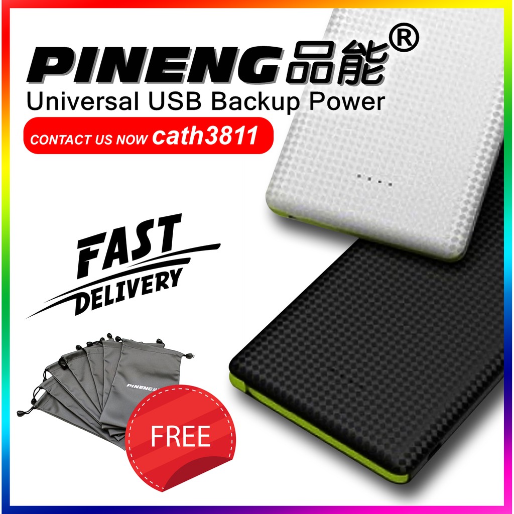 *Ready Stock* PINENG PN-951 10000mAh Lithium Polymer Power Bank 2 Year ...