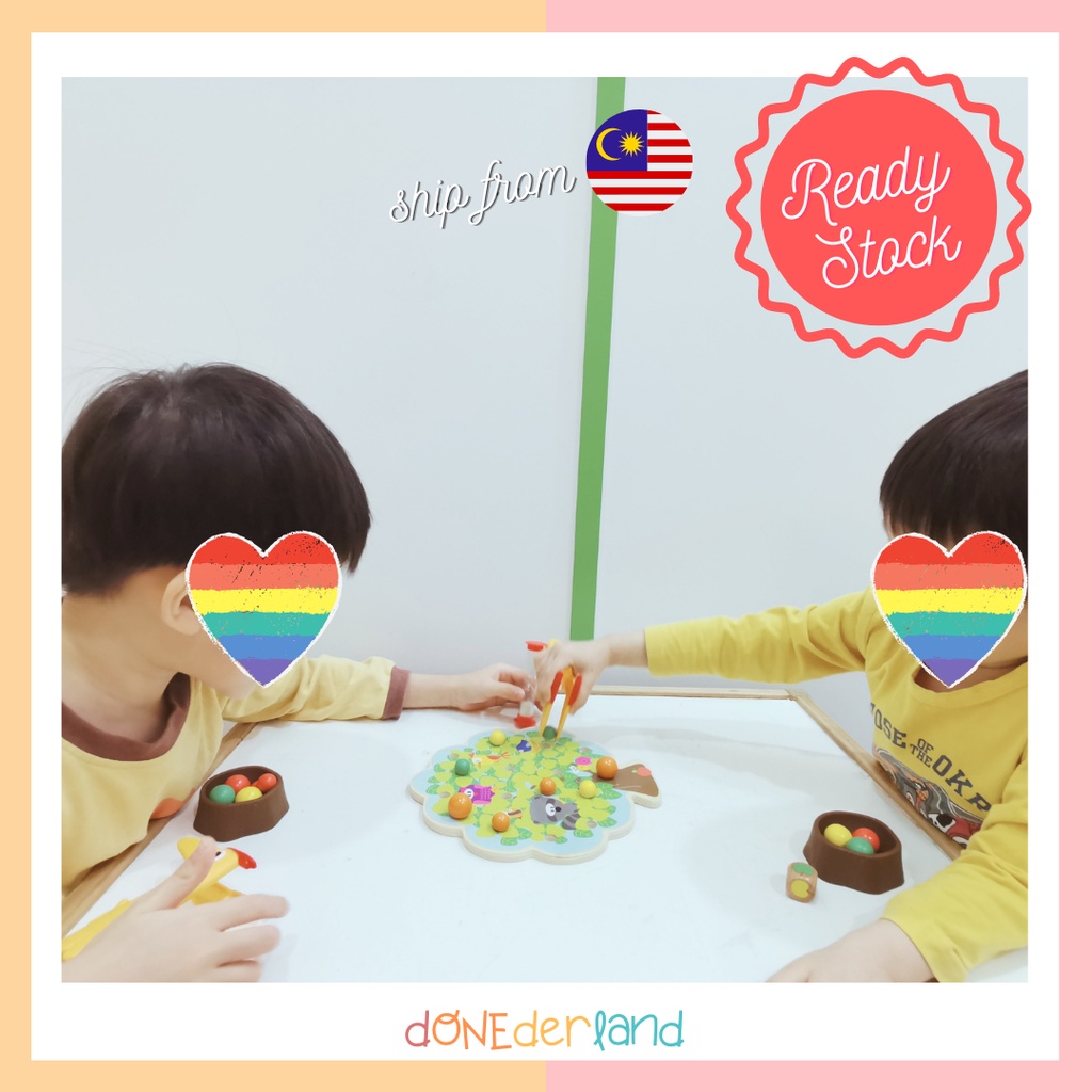 Topbright Wooden Pecker's Fruit Fiesta Toys Pinch Grab Clip fruit Fine ...