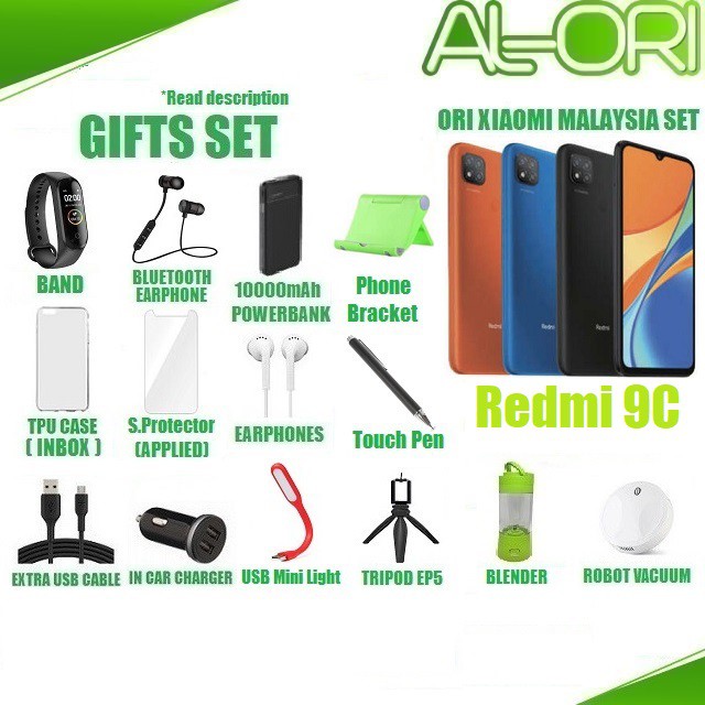 Redmi 9C 4GB+128GB Original Mi Malaysia Set 1 Year Warranty | Shopee Malaysia