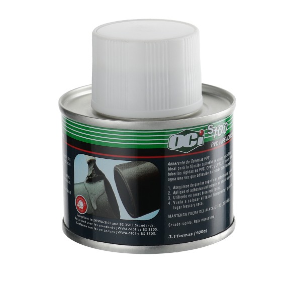 OCI S100 PVC Solvent Cement Adhesive (100g) COLOUR Clear PVC Pipe Glue ...