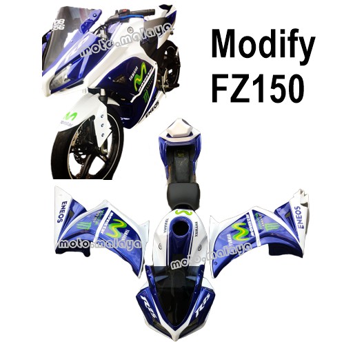 Yamaha Fz150 i Cover Set Modify Movistar Version fz 150 i vixion ...
