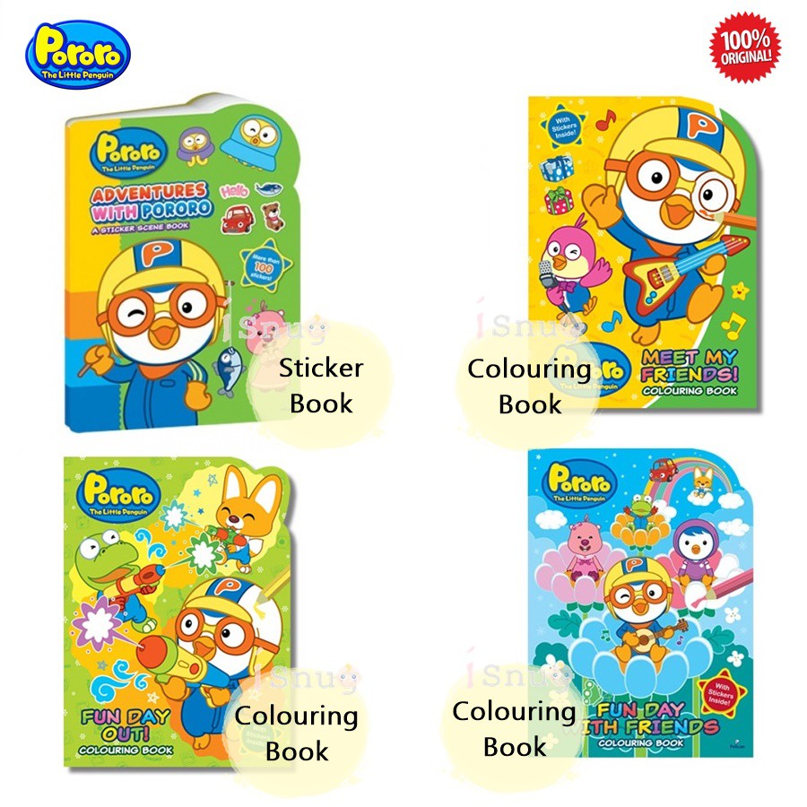 Pororo Sticker Activity Book Colouring Book - ORIGINAL | Shopee Malaysia