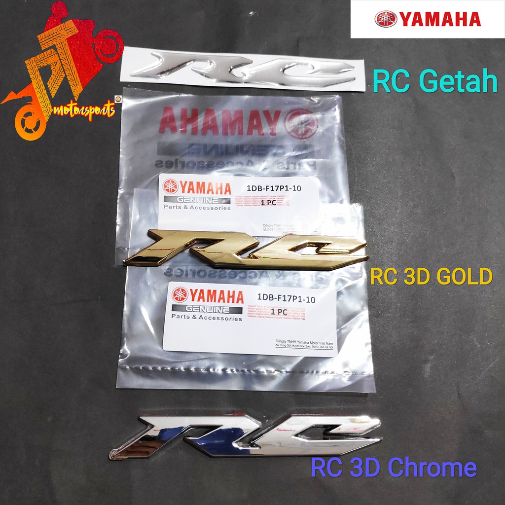 Yamaha Y15ZR Y15 LC 135 Rc Exciter Y15 Logo Emeblem 3D Epoxy Rc Gold Rc ...