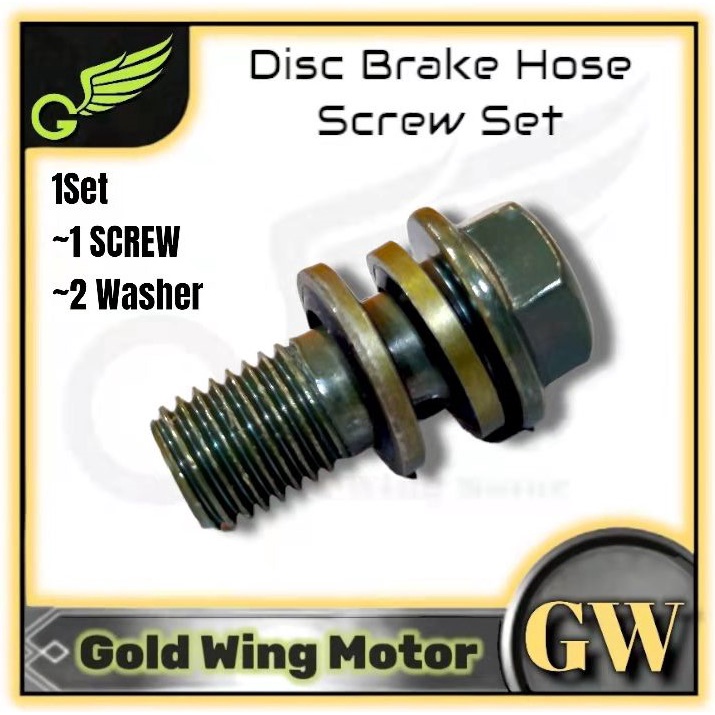YAMAHA HONDA SUZUKI MODENAS DISC BRAKE HOSE SCREW WITH WASHER SET M10X1 ...