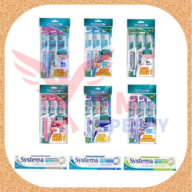 Systema Toothbrush Super Value Pack /Systema Toothpaste (Extreme Clean ...