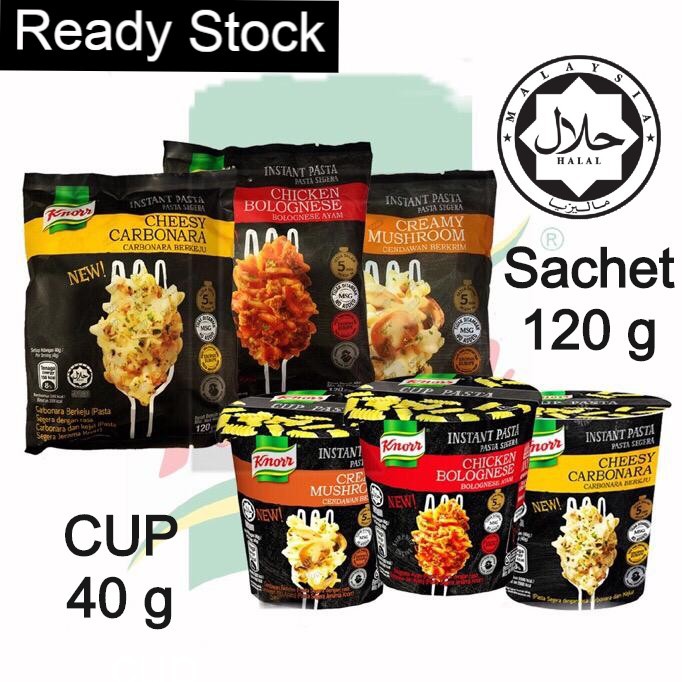 KNORR INSTANT PASTA CUP (40G) / SACHET (120G) MALAYSIA (HALAL) | Shopee ...