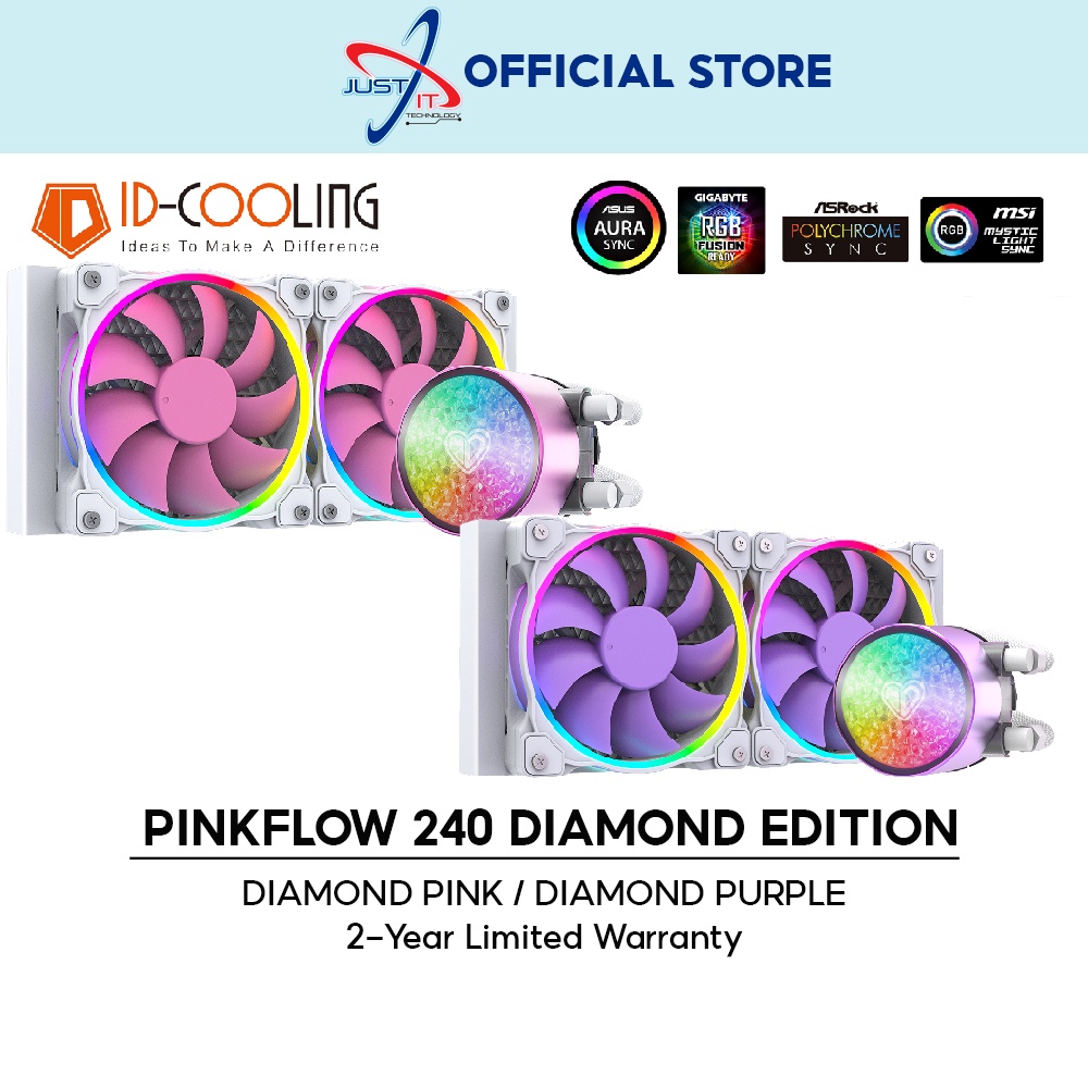 ID-COOLING Pinkflow 240 Diamond Edition ARGB AIO Water Cooling ...
