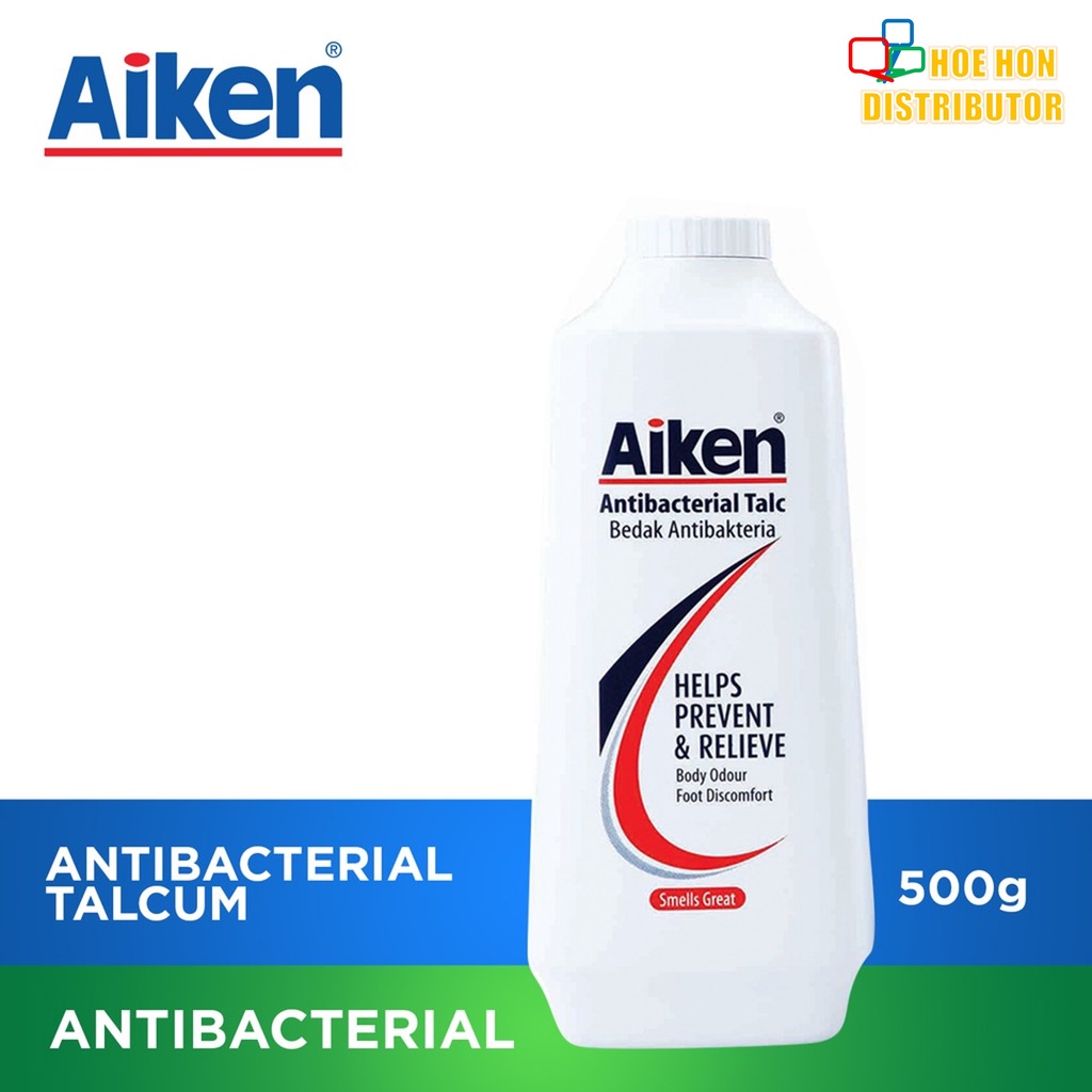 Aiken Antibacterial Talc Powder / Bedak Antibakteria 500g | Shopee Malaysia
