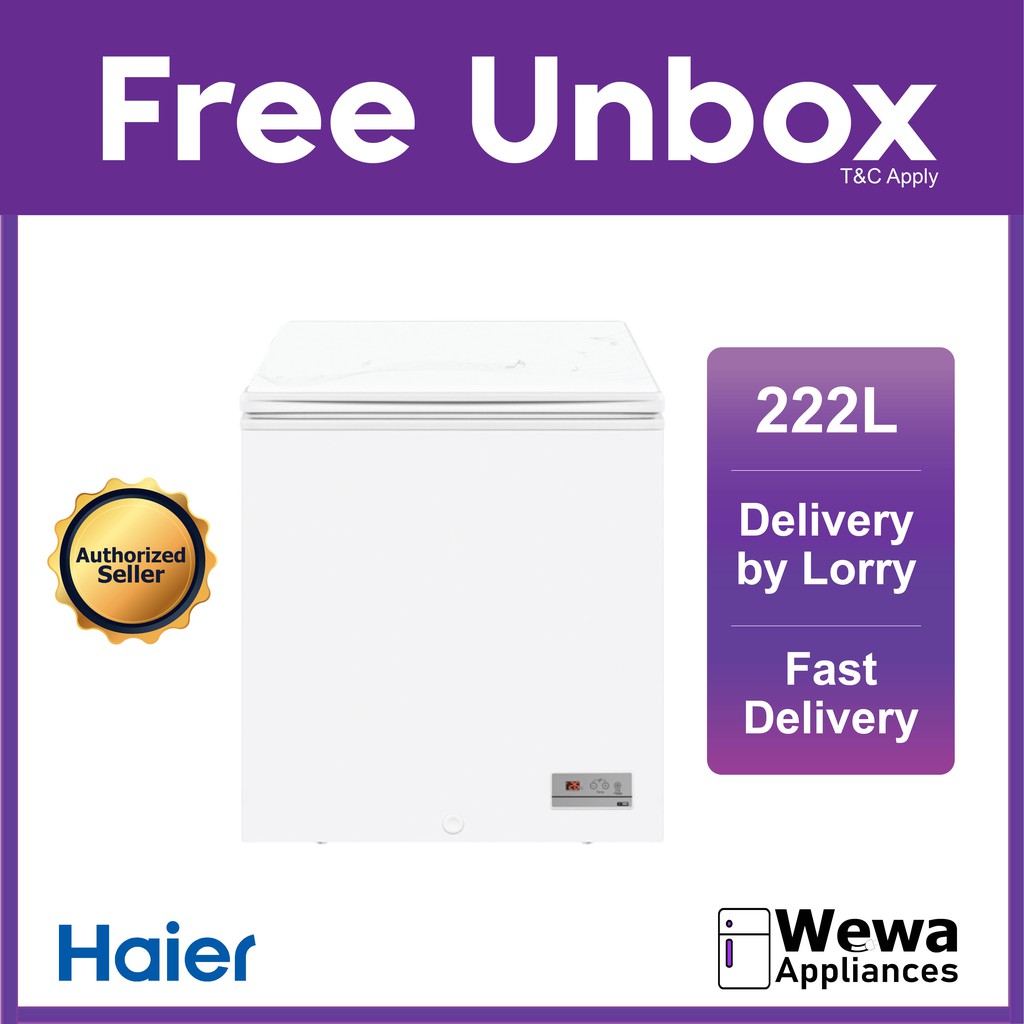 Haier 222L Chest Freezer 6in1 Convertible Fridge Refrigerator BD-222HEF | Shopee Malaysia