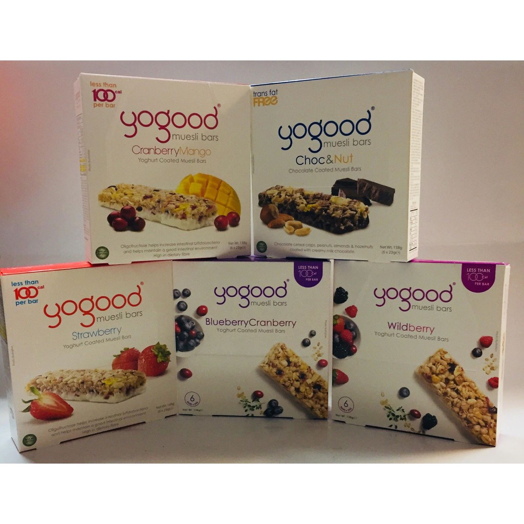 YOGOOD MUESLI BARS(STWBERRY)(CHOC&NUT)(BLE&CRANBERRY)(CRANBERRYMANGO ...