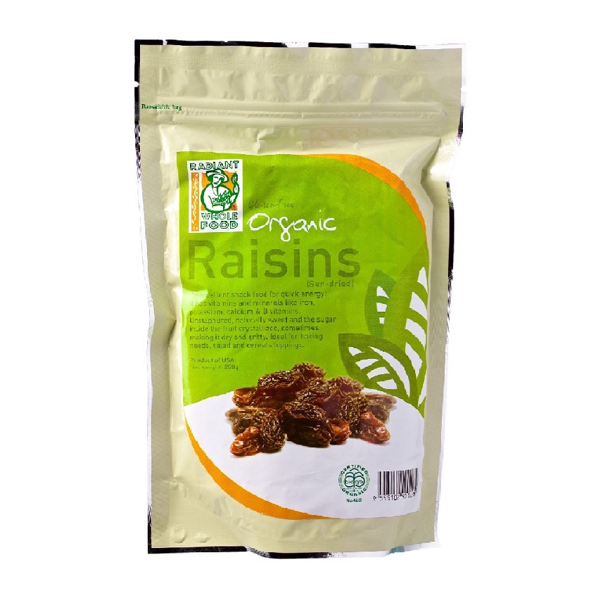 RADIANT ORGANIC RAISINS 250G | Shopee Malaysia