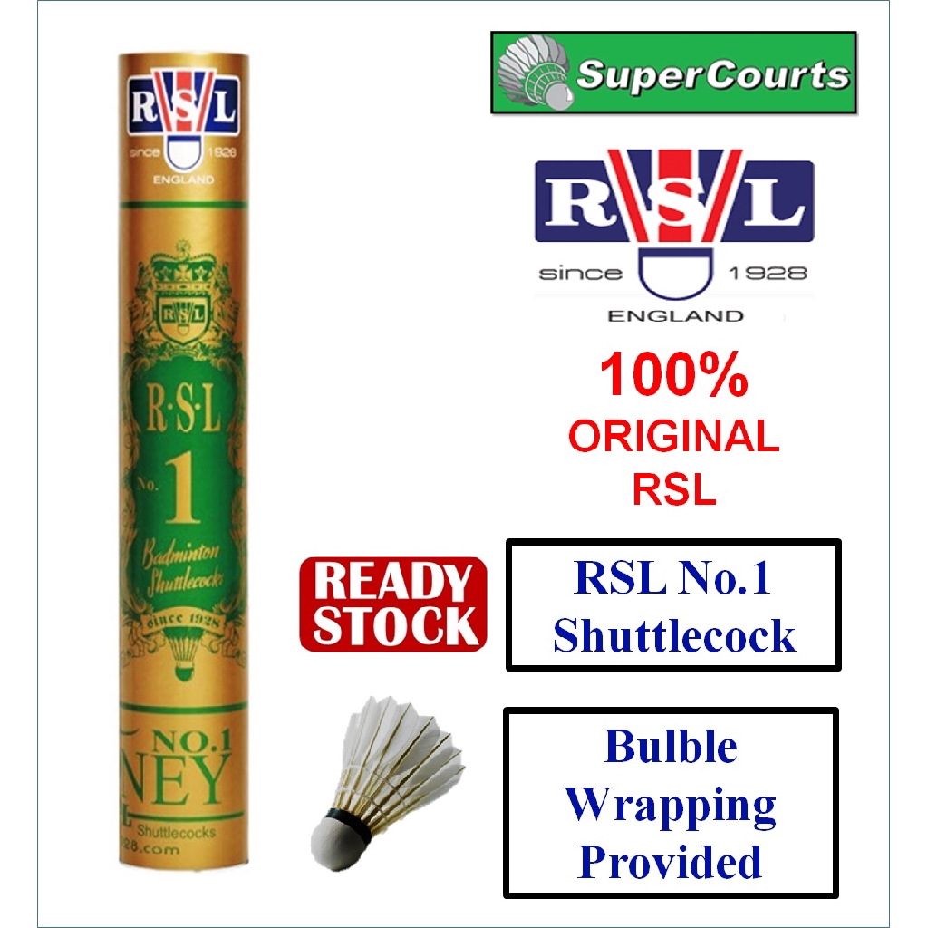 RSL Gold No1 Original (Bubble Wrapping) (Speed 77) Badminton Shuttlecock | Shopee Malaysia