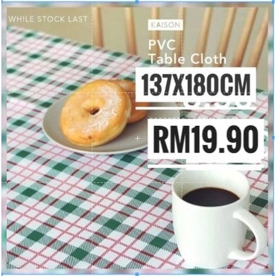 Table Cloth PVC Kaison (137x180cm) | Shopee Malaysia