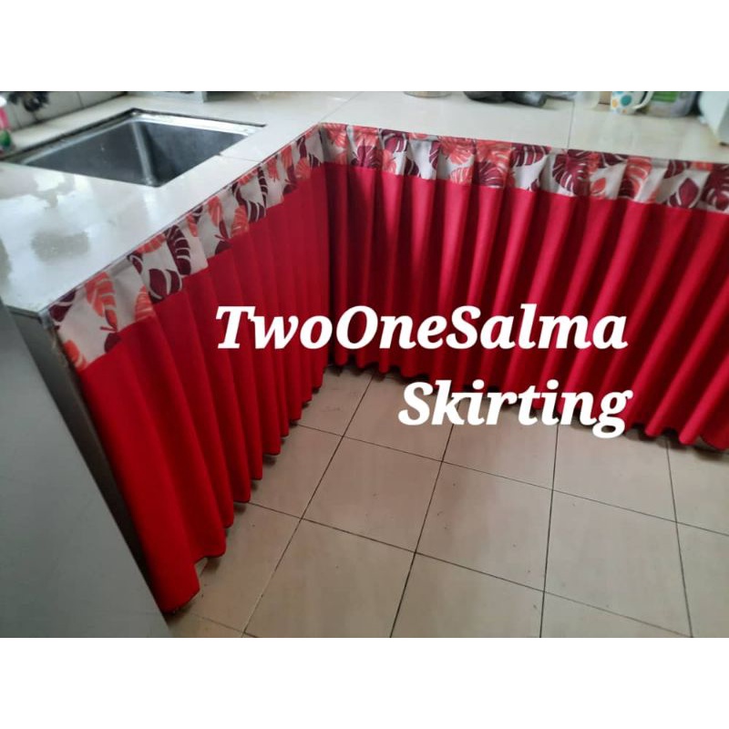 Skirting Dapur Design Bajet Pleated / Langsir Dapur / Skirting Tabletop ... Skirting Dapur Design Bajet Pleated / Langsir Dapur / Skirting Tabletop ...