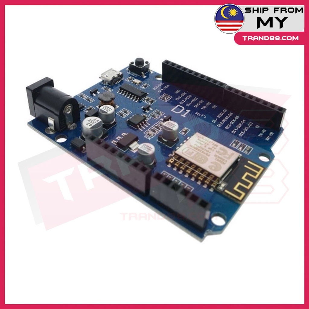 Wemos D1 Wifi Uno Nodemcu Based Esp8266 Shield For Arduino Development