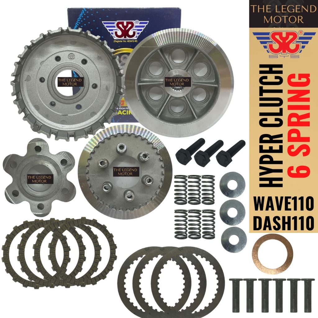 HONDA WAVE110 WAVE DASH V1 HyperClutch 6 Spring Hyper Clutch SYS Clutch ...