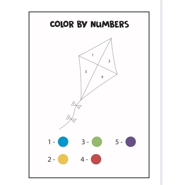 Colour by numbers Printable Softcopy PDF Colouring Book Learn Number ...