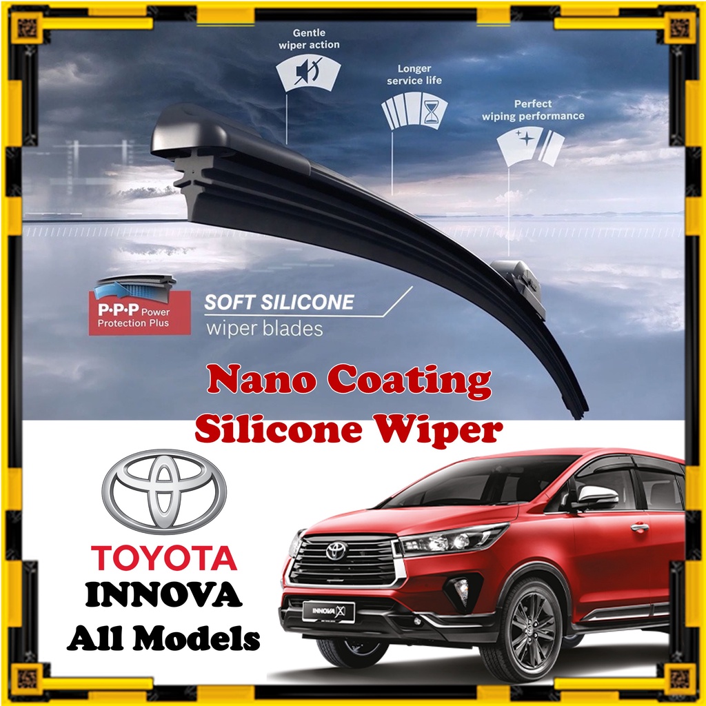 Toyota Innova - Nano Coating Soft Silicone Car Wiper Blades - 1 Pair ...
