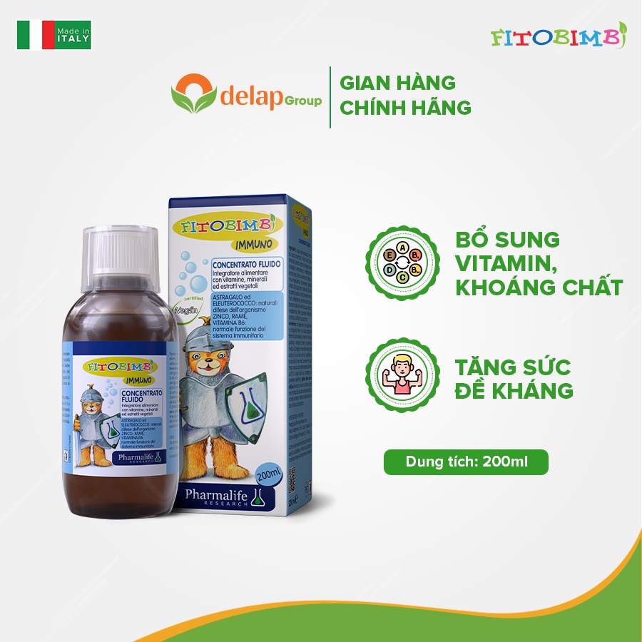 Fitobimbi IMMUNO Baby Immune System Booster Syrup Helps Improve ...
