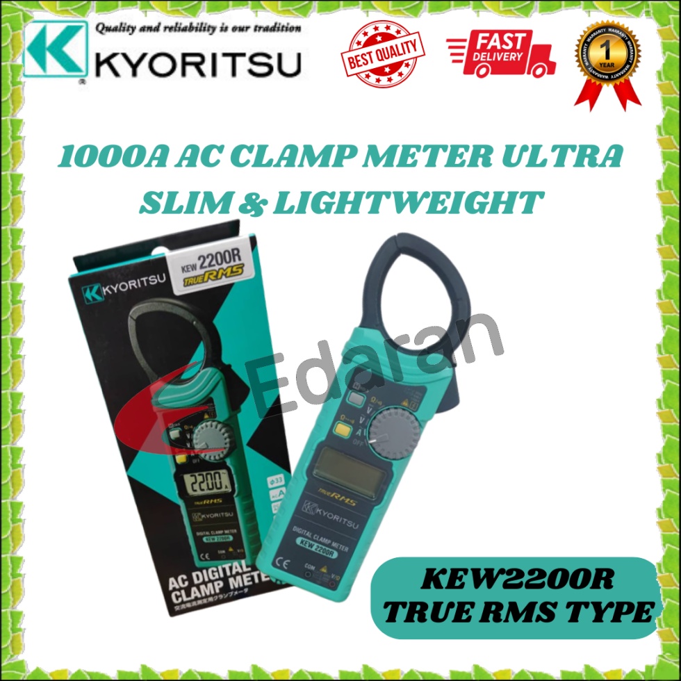 KYORITSU KEW 2200R (TRUE RMS TYPE) DIGITAL CLAMP METER | Shopee Malaysia