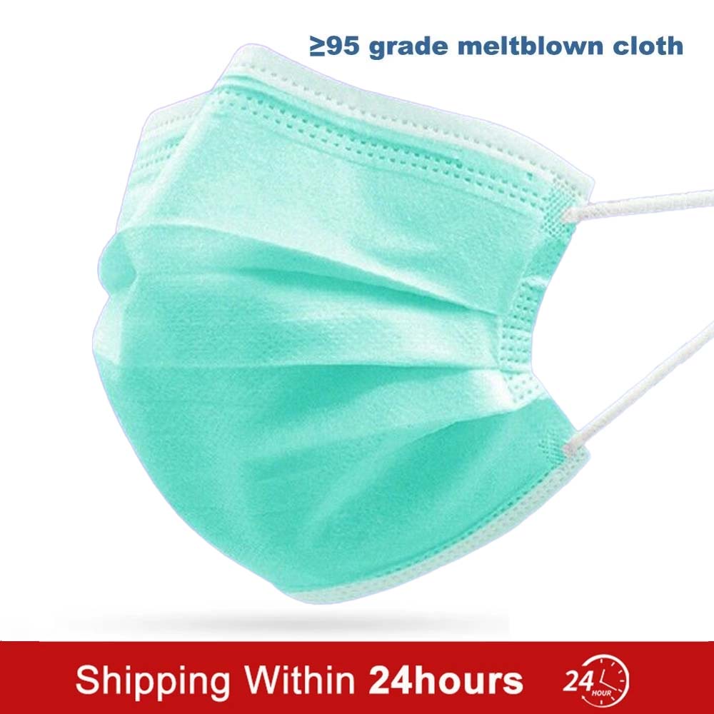 Hijab Tiffany Green Headloop 3ply Disposable Face Mask (50pcs) | Shopee ...